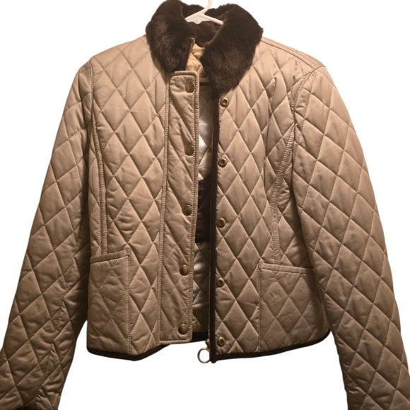 Coach | Jackets & Coats | Coach Quilted Puffer Jacket With Fur Brown ...
